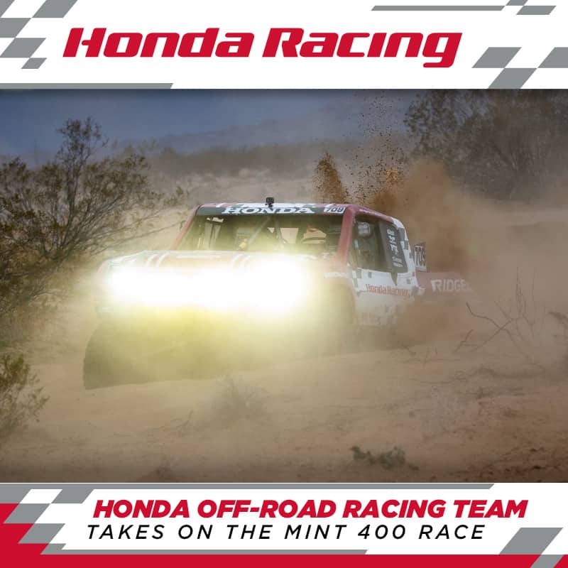 Honda Off-Road Racing Team Takes On The Mint 400 - UTV Sports